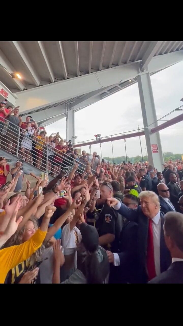 Huge Reception For Trump at Iowa State Game