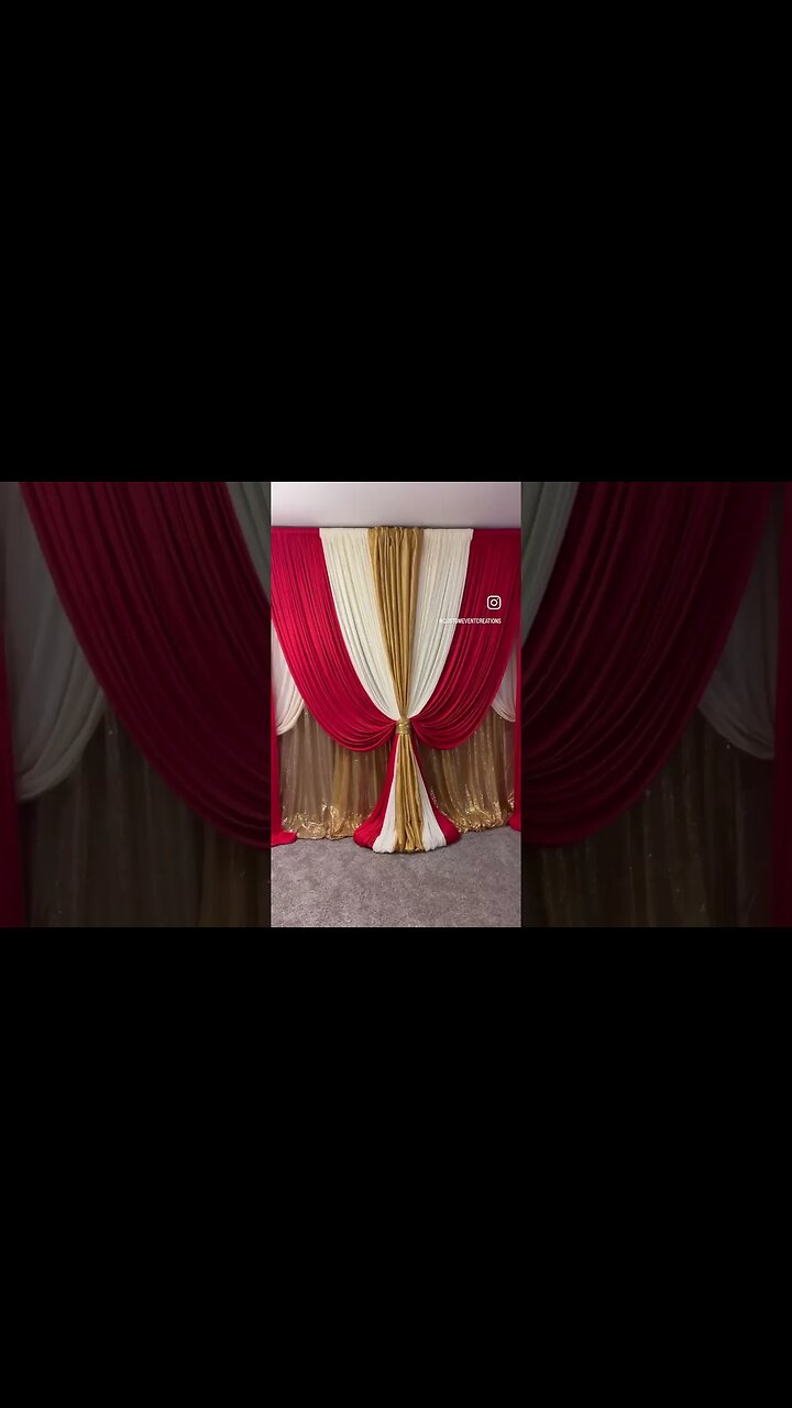 Triple Layer Draped Backdrop #backdrop #draping #wedding