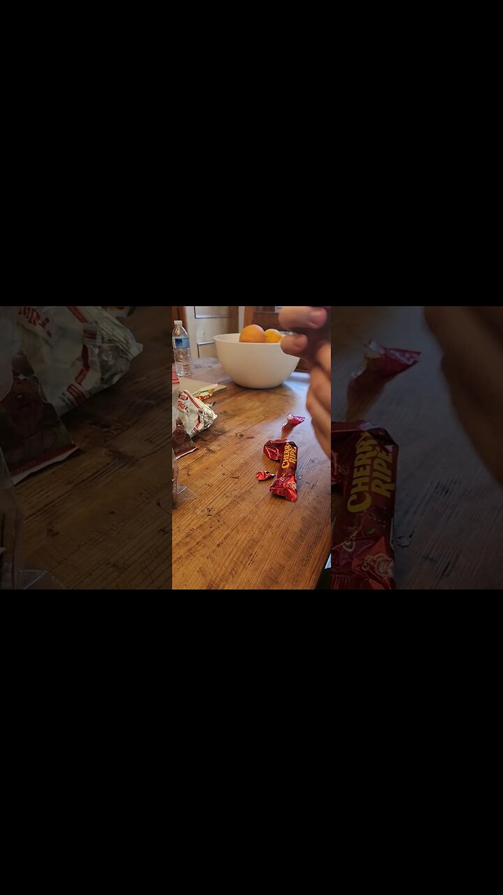 Tasting Australian snacks