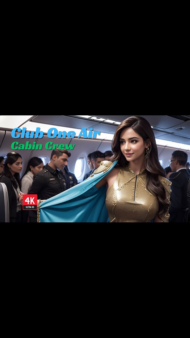 4k Ai Lookbook Girl l Club One Air | cabin crew dress #ailookbookgirl #aibeauty