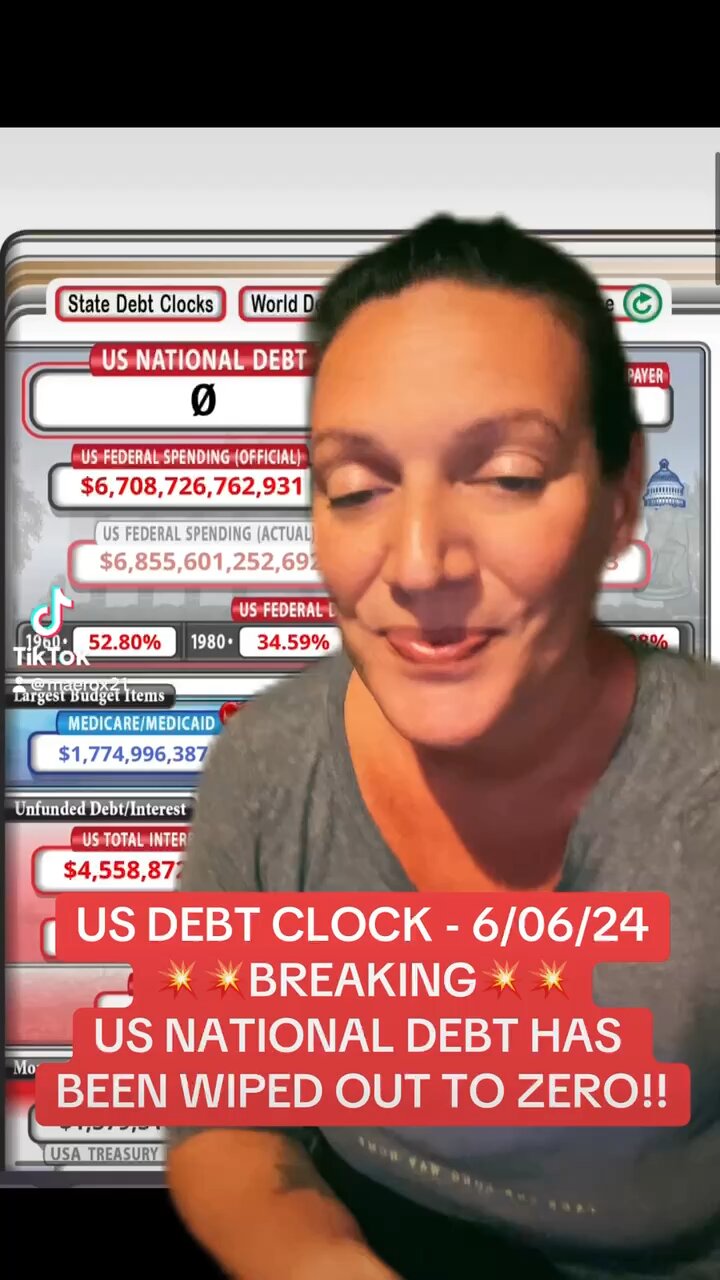 US DEBT CLOCK - 6/06/24 💥💥BREAKING💥💥 US NATIONAL DEBT HAS BEEN WIPED ...