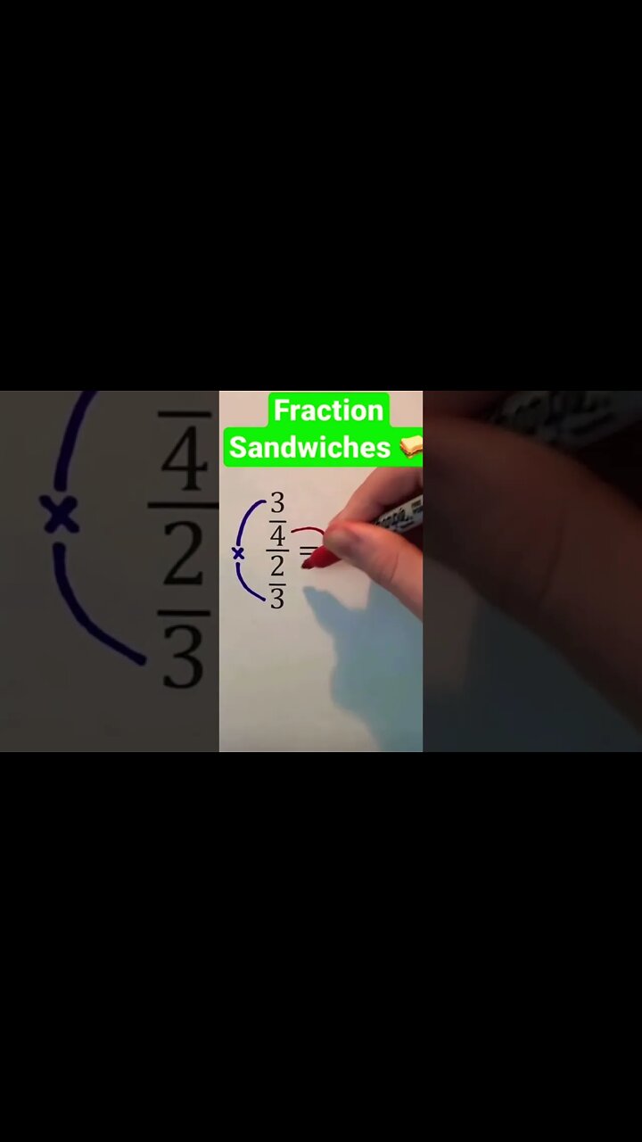 Fraction sandwiches. Best way to simplify compound fractions #shorts # ...