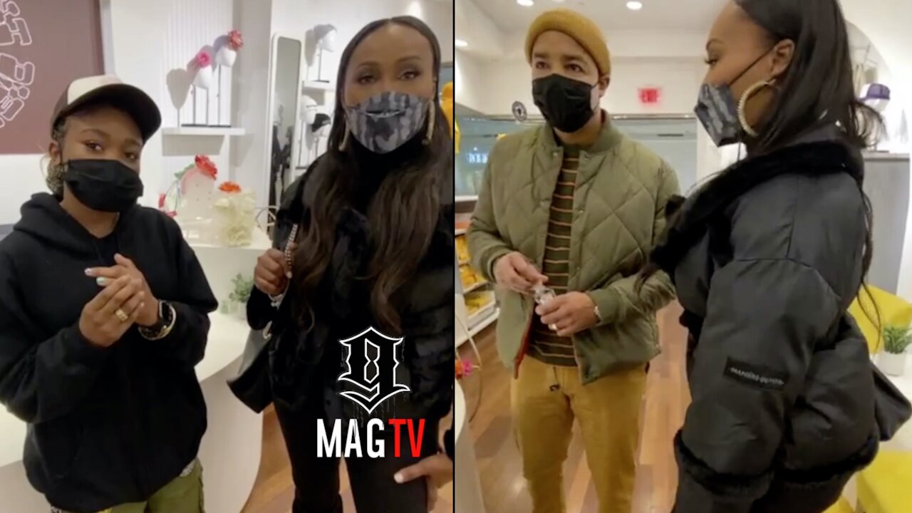 Mike Hill & Cynthia Bailey Shop At Actress Journey Carter's Beverly ...