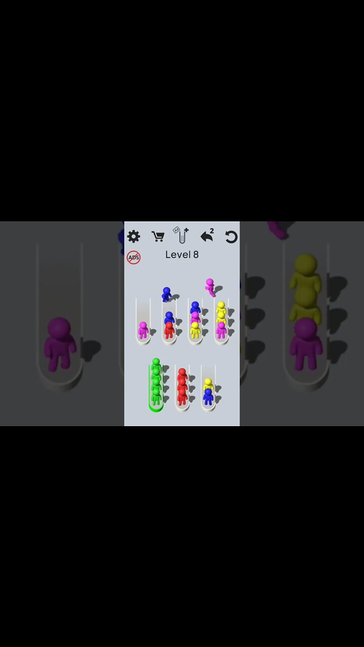 Crowd Sort Color Sort & Fill Gameplay Walkthrough Level 8 Chill Music ...
