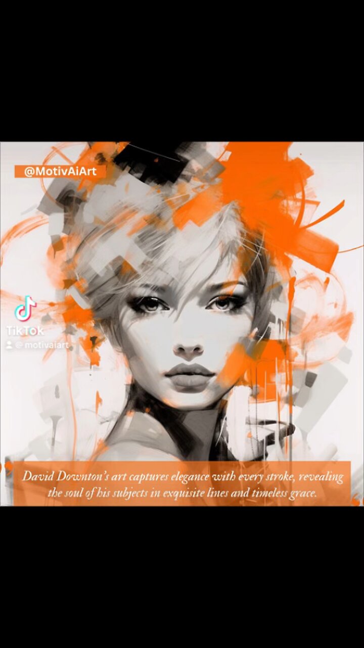 David Downton's art style Abstract Art Generated By Ai In Midjourney