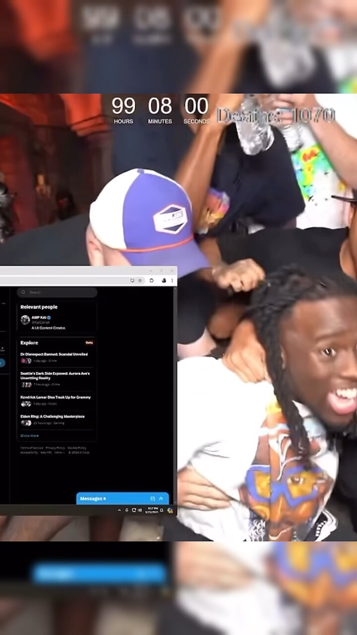 Kai Cenat reaction after finally beating the last boss in Elden Rings!