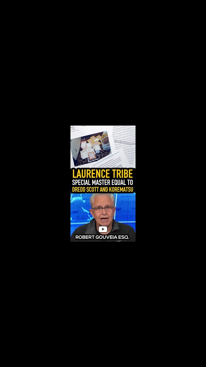 Laurence Tribe Professor at Harvard Reaction to Special Master Decision ...