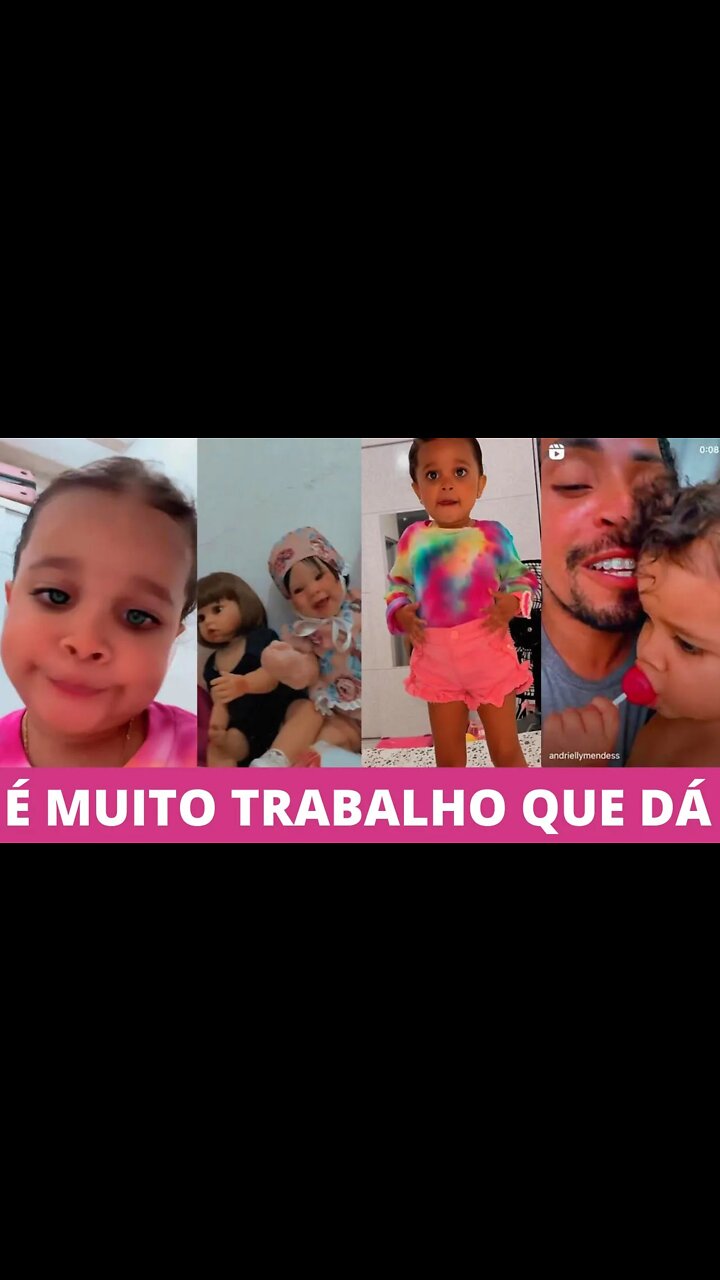 ANDRIELLY COM SEU TIO E SUA MÃE JOYCE QUE TROCA AS FRALDAS DAS BONECAS ...