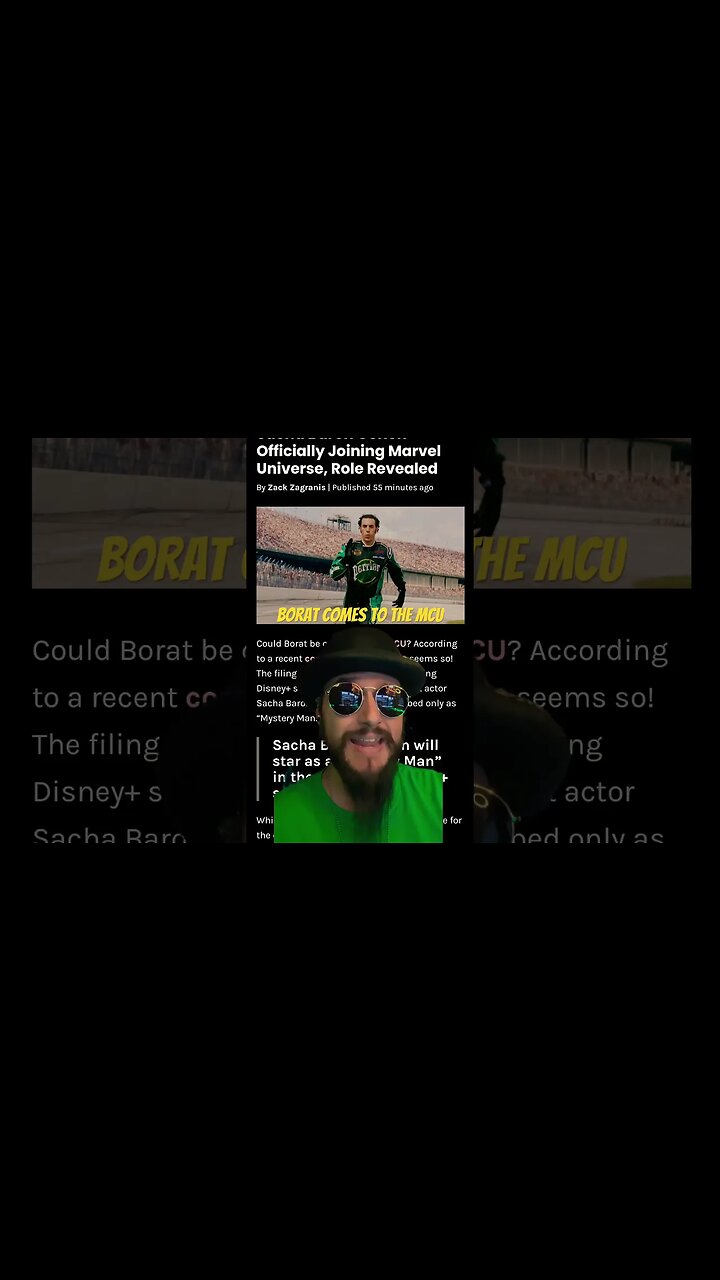 Borat Actor CONFIRMED Joining Marvel’s MCU | Sacha Cohen #marvel #shorts