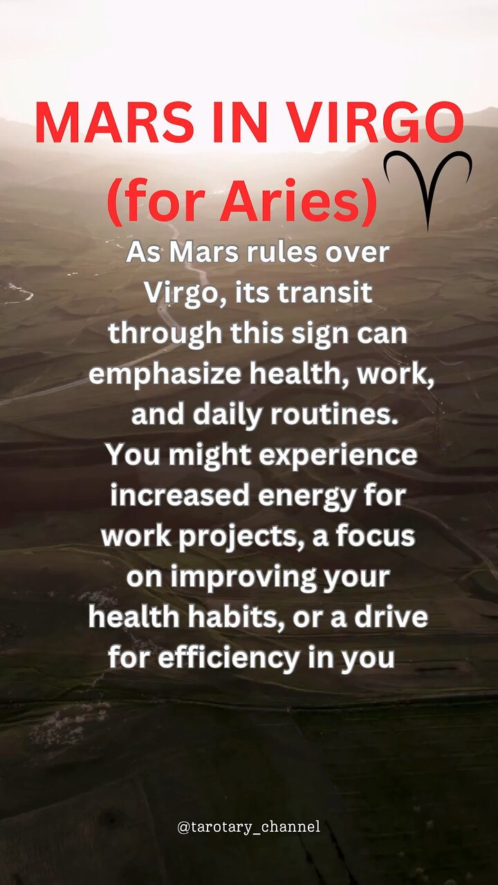 MARS in VIRGO for Aries ♈️ (what it means for you) #aries #tarotary # ...