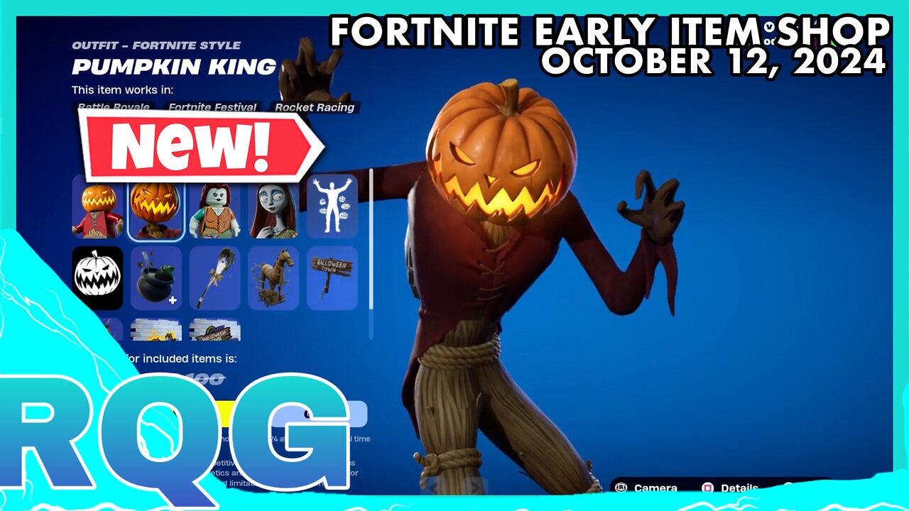 “NEW” PUMPKIN KING & SALLY ARE HERE! FORTNITE EARLY ITEM SHOP (October ...