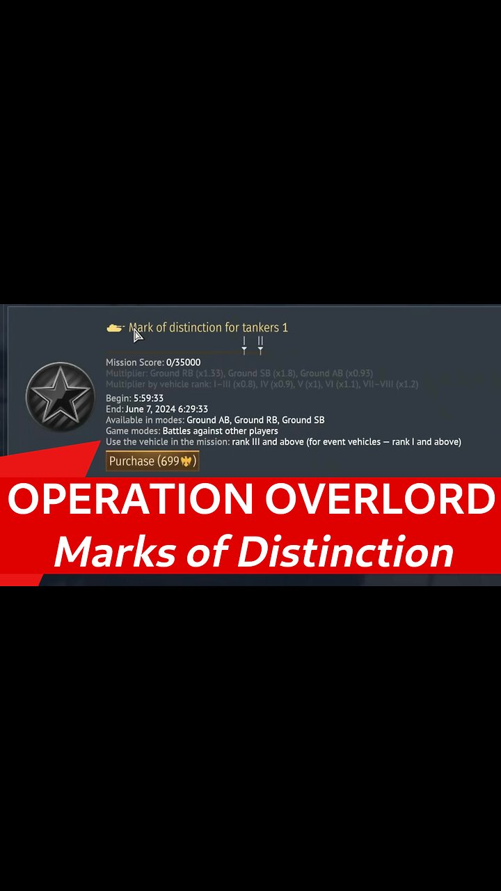 Track your Operation Overlord Mark of Distinction Status! [War Thunder]