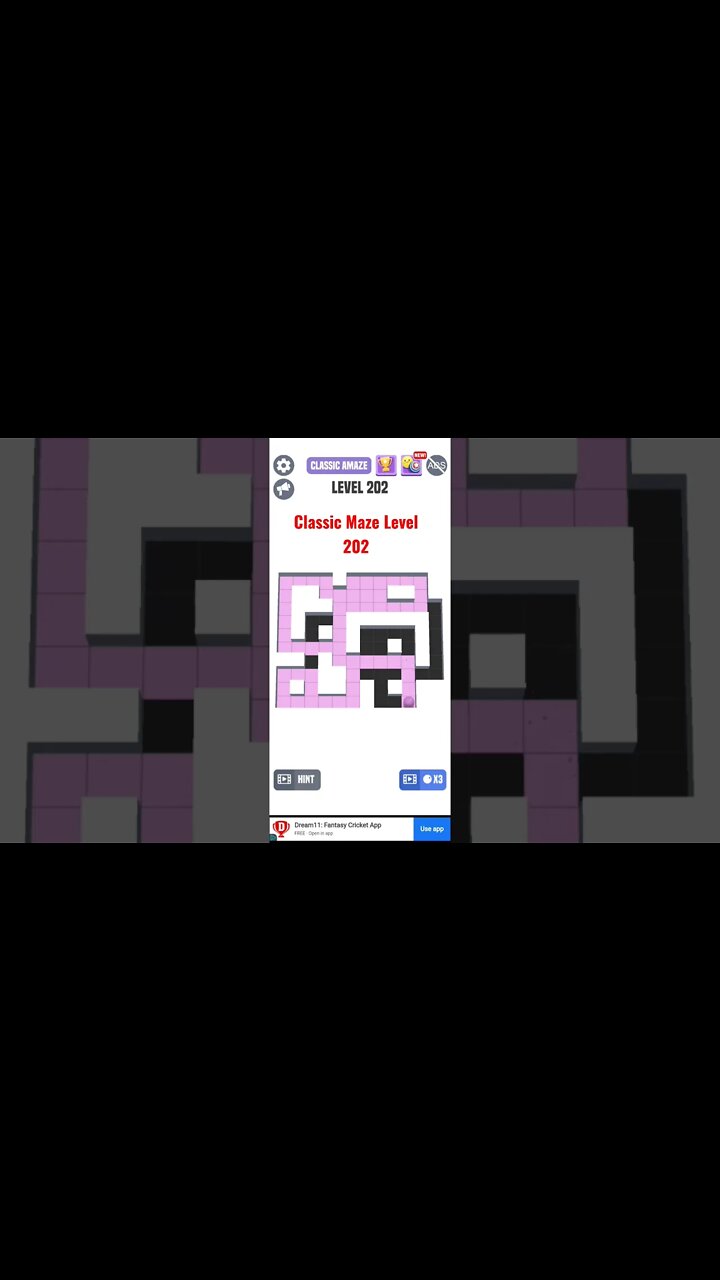 Classic Maze Game Level 202. #shorts