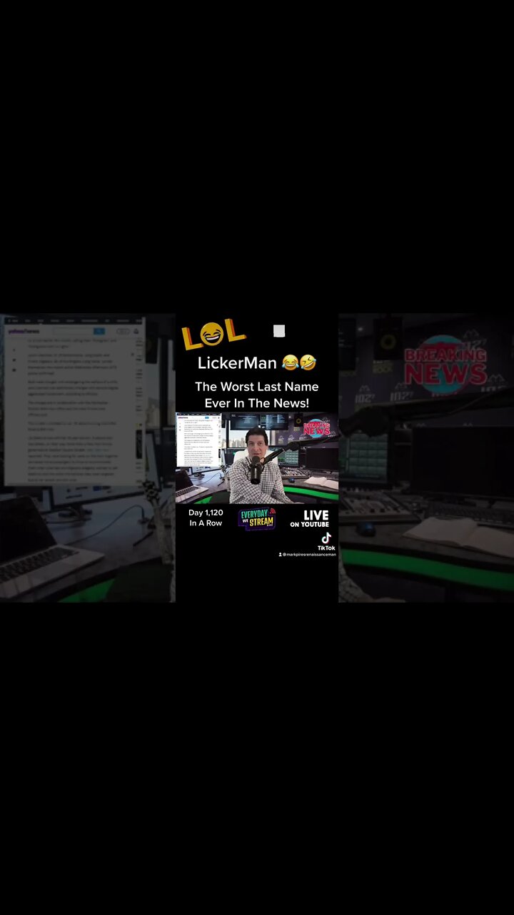 LickerMan Gets Arrested, Charged With Worst Name In History 🤣 #shorts