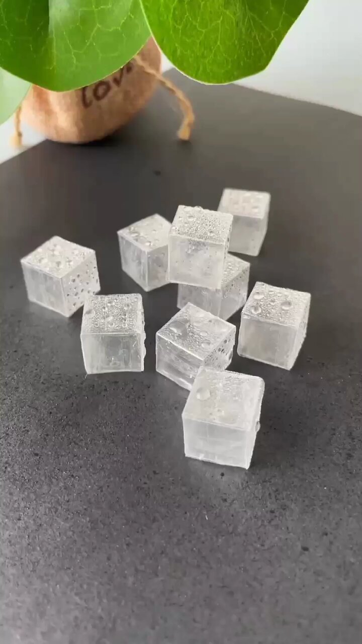 You can use transparent glue to make small ice cubes for fun and ...