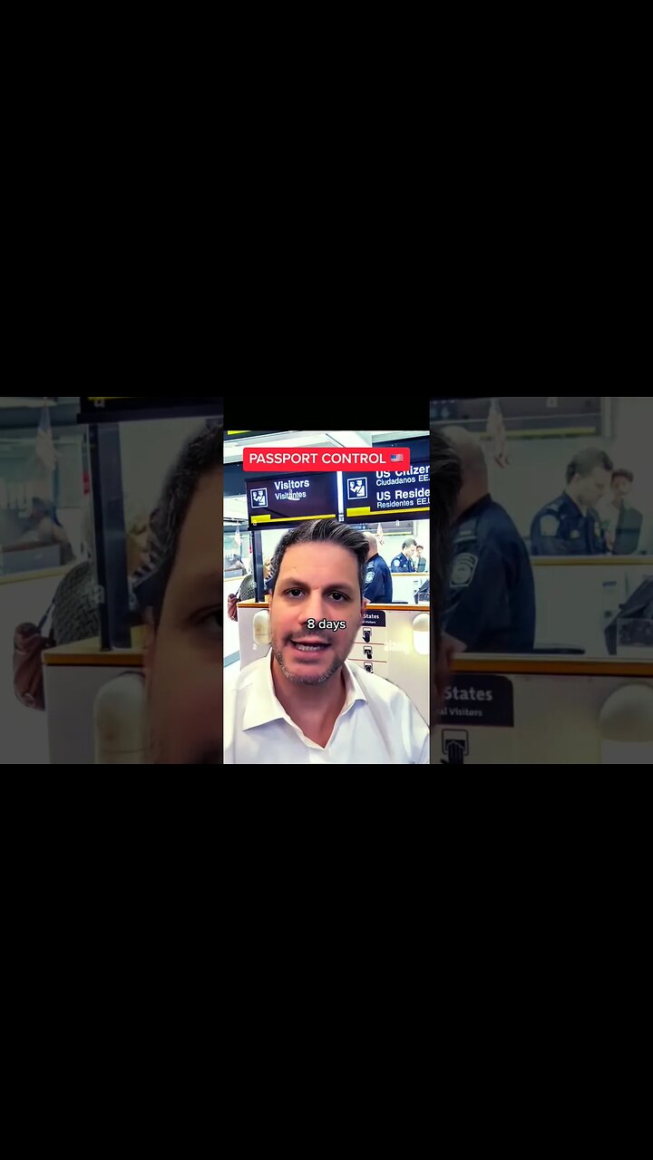 Tourist Visa inspection at the United States Passport Control Desk