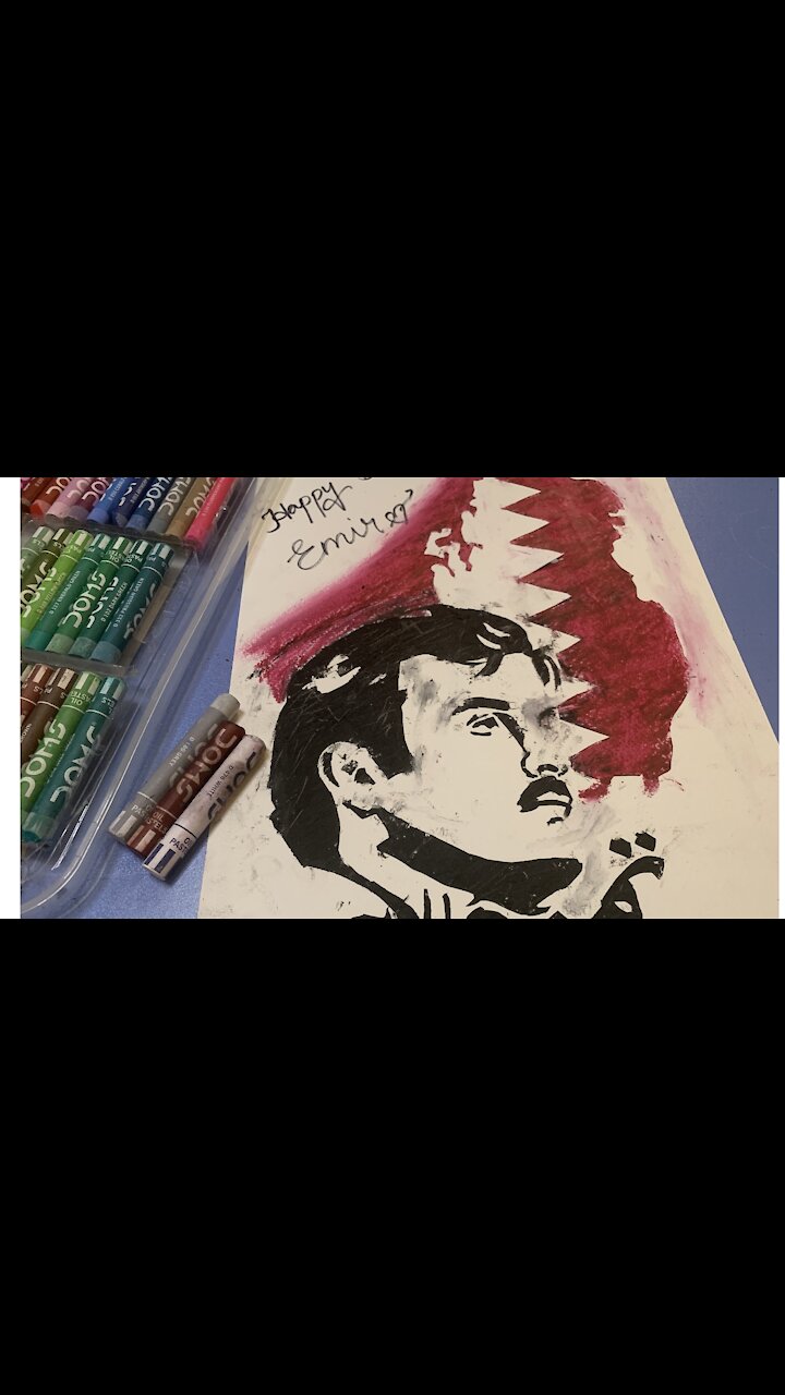 Qatar Emir (King) Art | How to Draw | SeeYouin2022 | Drawing with Oil ...