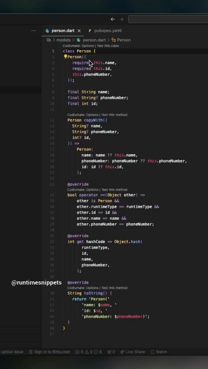 Generate models with few lines of code in #flutter #coding