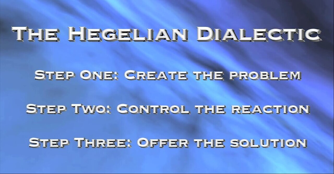 Hegelian Dialectic aka Problem Reaction Solution aka Ordo Ab Chao or ...