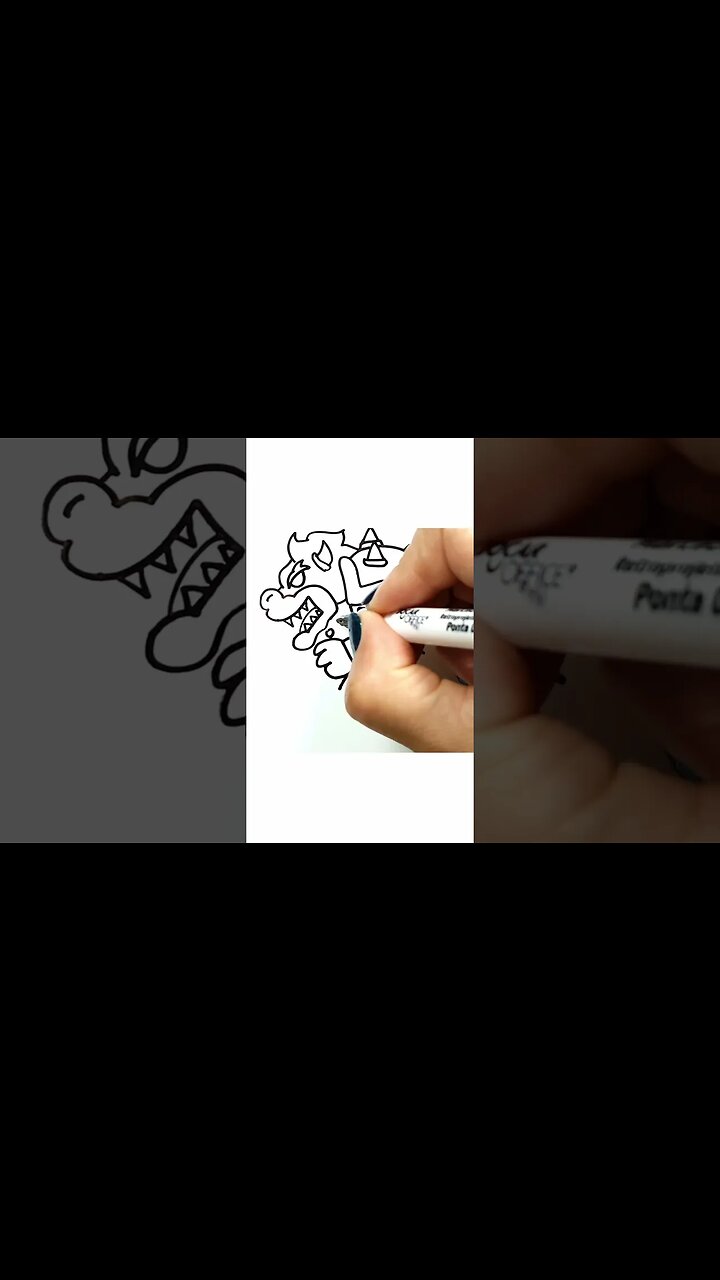 How to Draw and Paint Bowser Version Mario Kart