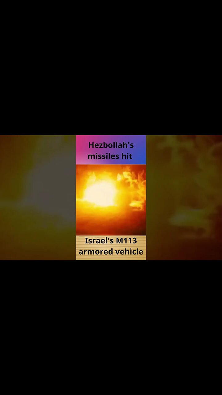 Hezbollah's missiles hit Israel's M113 armored vehicle #hezbollah #israel