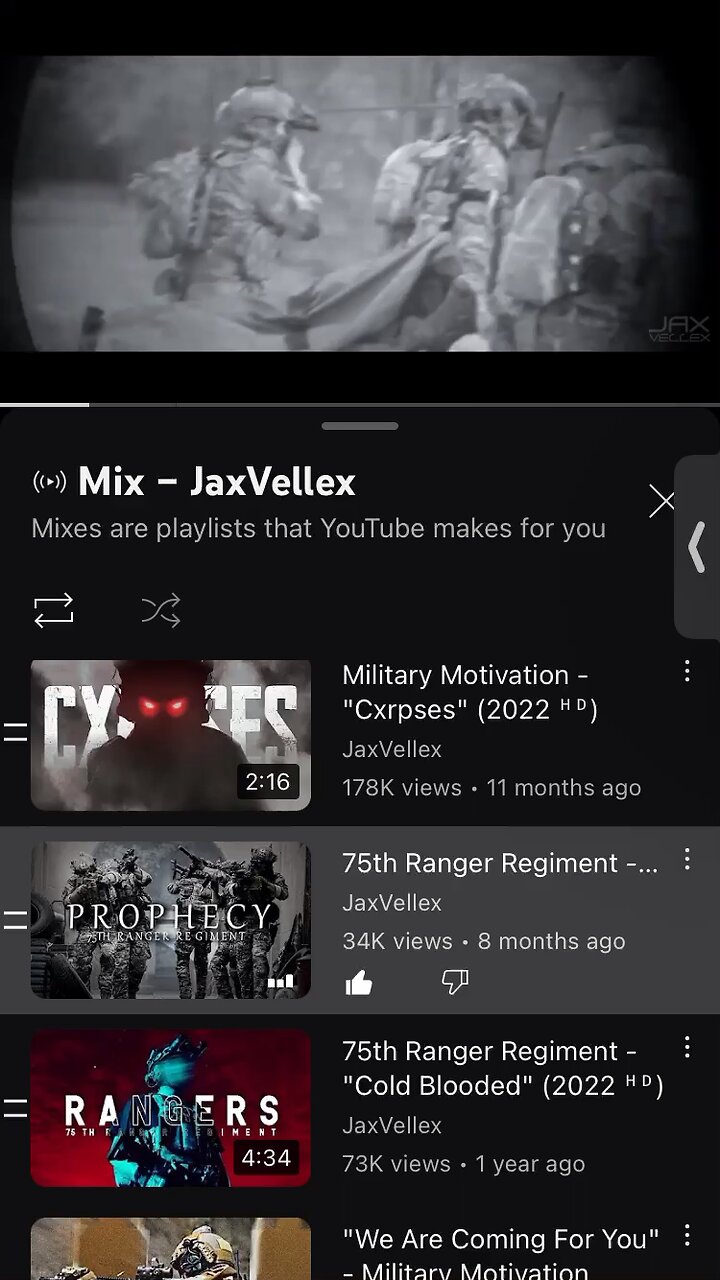 Jax Vellex military music training special ops