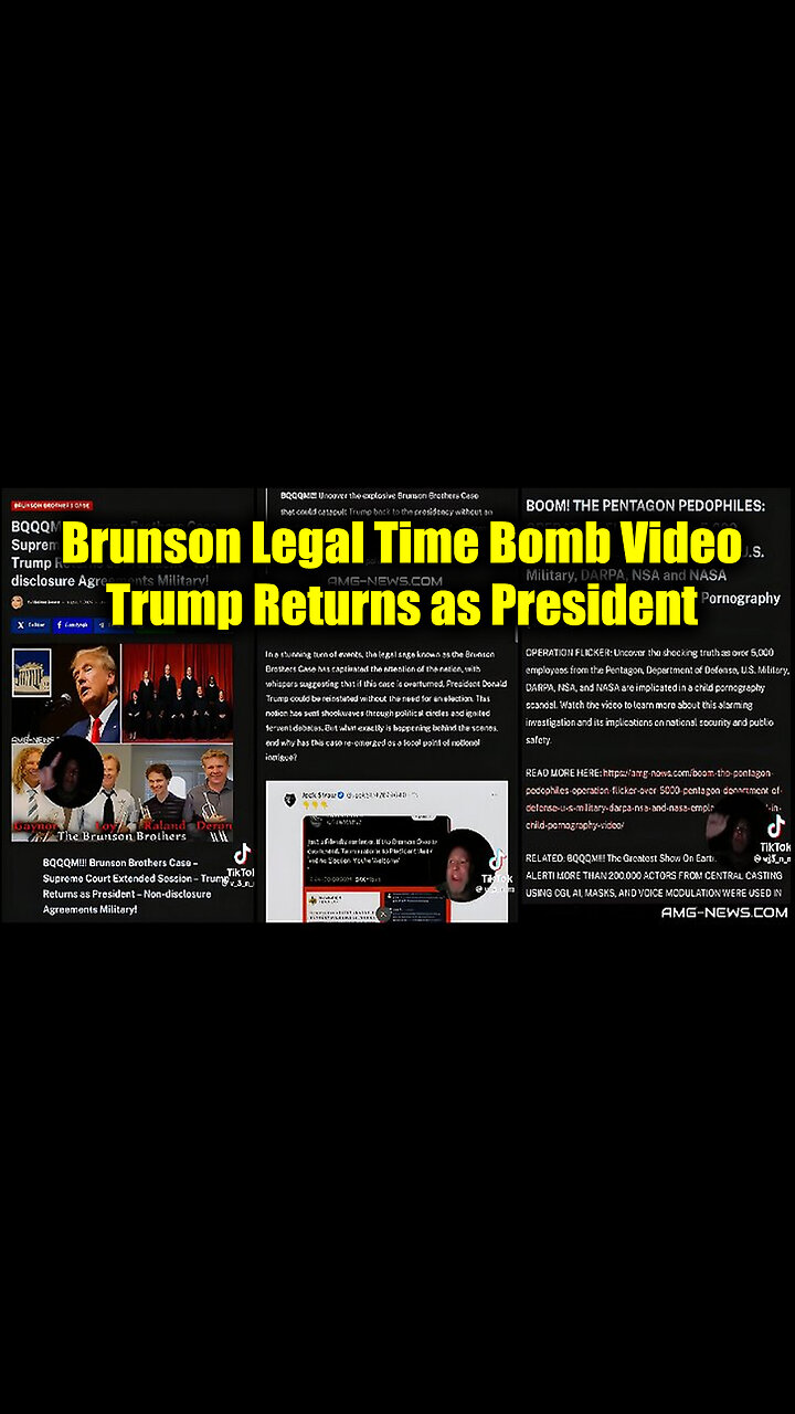 Brunson Legal Time Bomb Video Update - Trump Returns as President