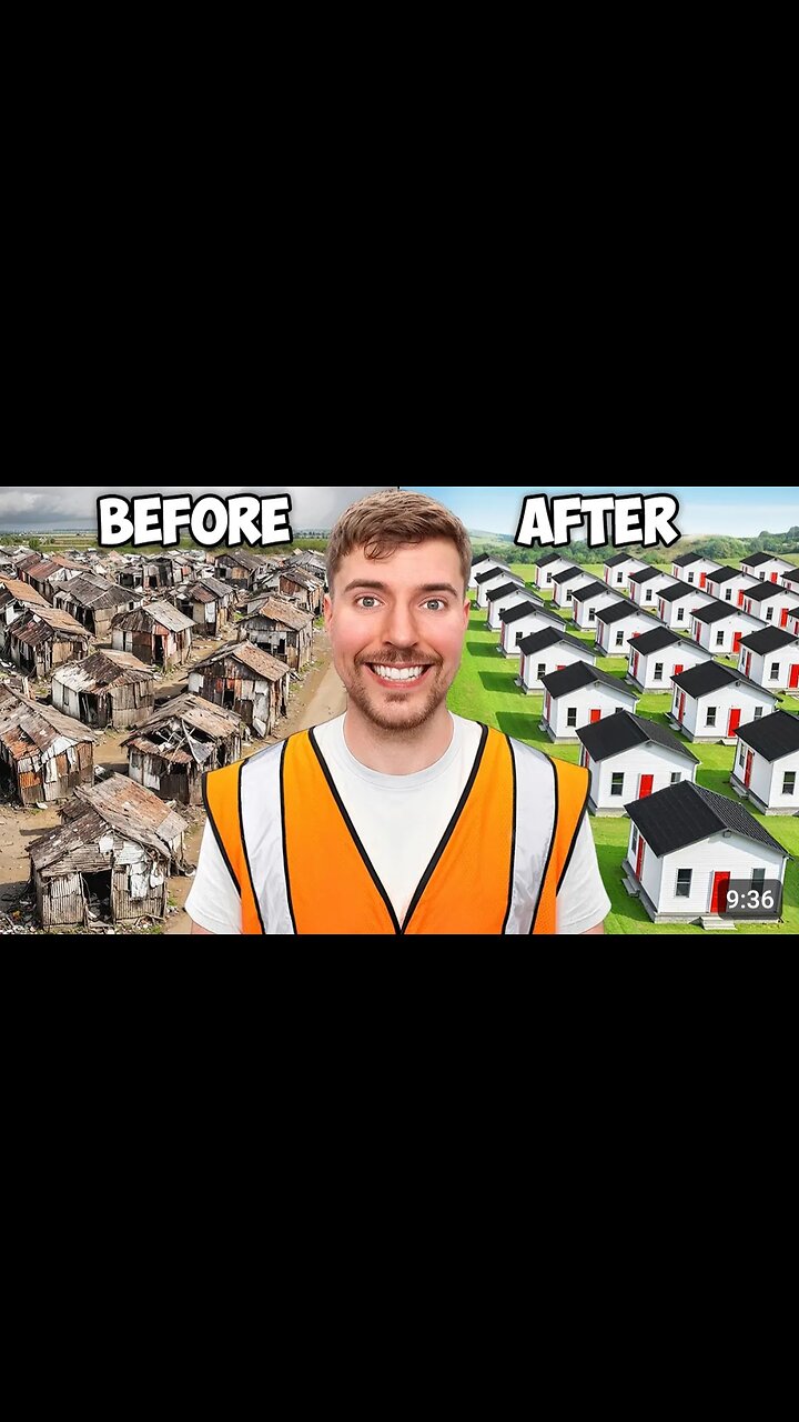 MrBeast Built 100 Houses And Gave Them Away ! #mrbeast #rumble #viral