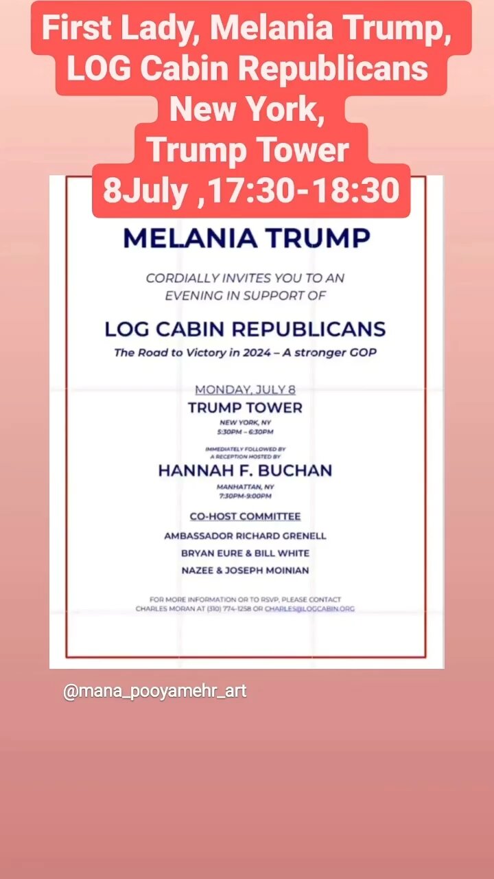 First Lady, Melania Trump, LOG Cabin Republicans New York, Trump Tower ...