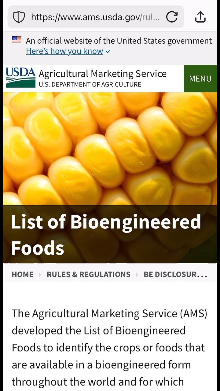 Bioengineered Food List