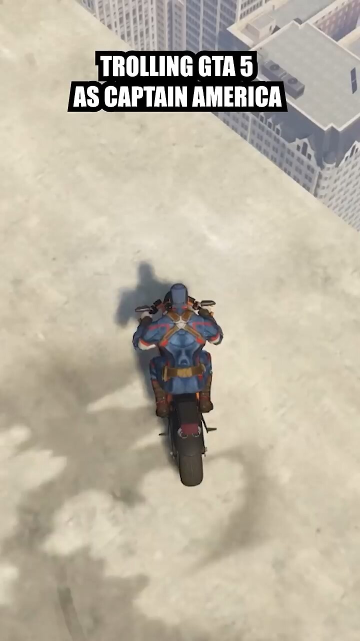 Trolling in gta 5 as Captain America