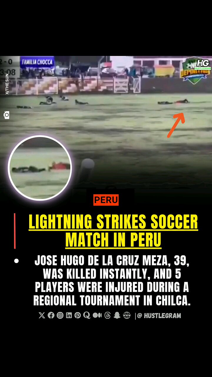 Peruvian Footballer Killed By Lightning Strike During Match