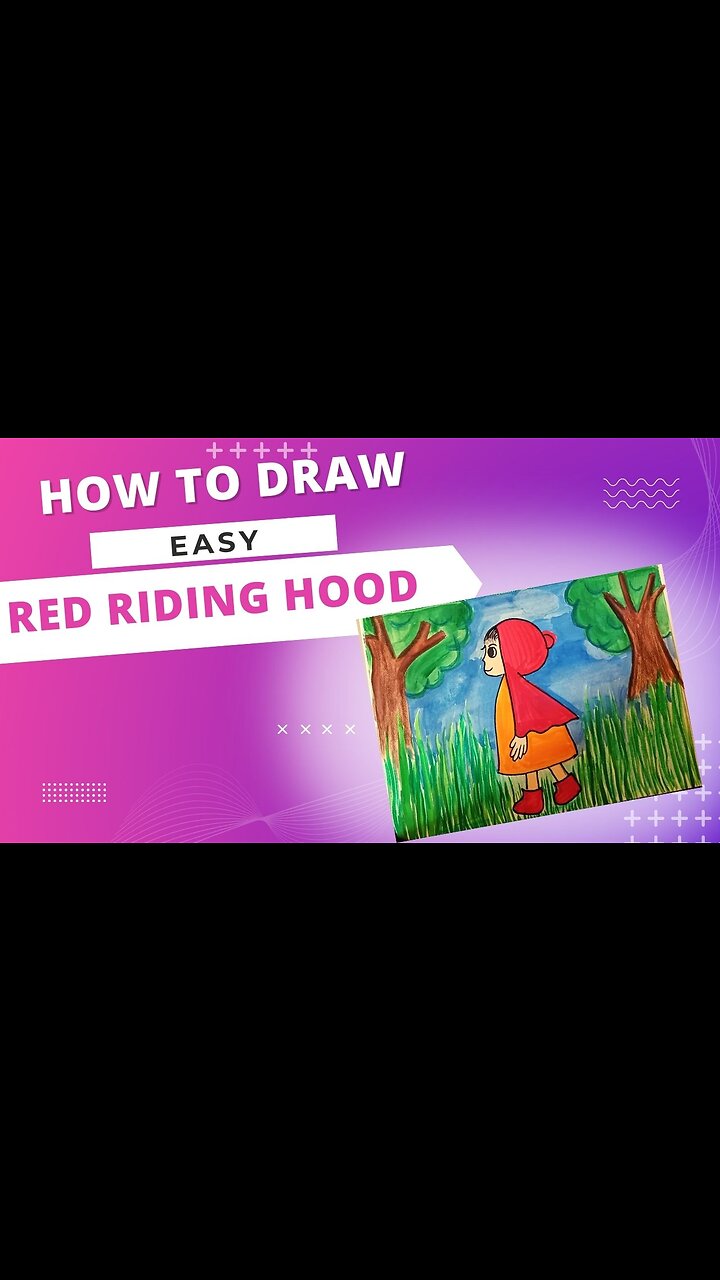Red Riding Hood Drawing Easy | Draw Red Riding Hood | How To Draw Red ...