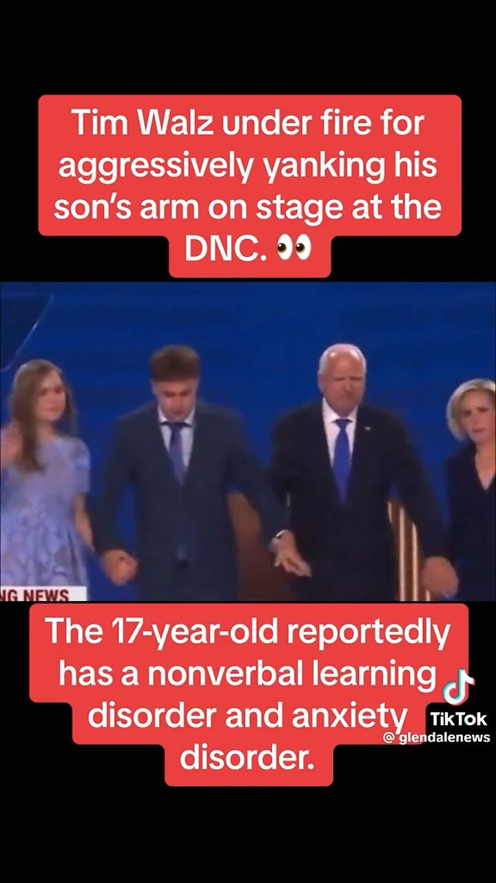 Tim Walz Under Fire For Yanking The Arm In Anger At His Disabled Son