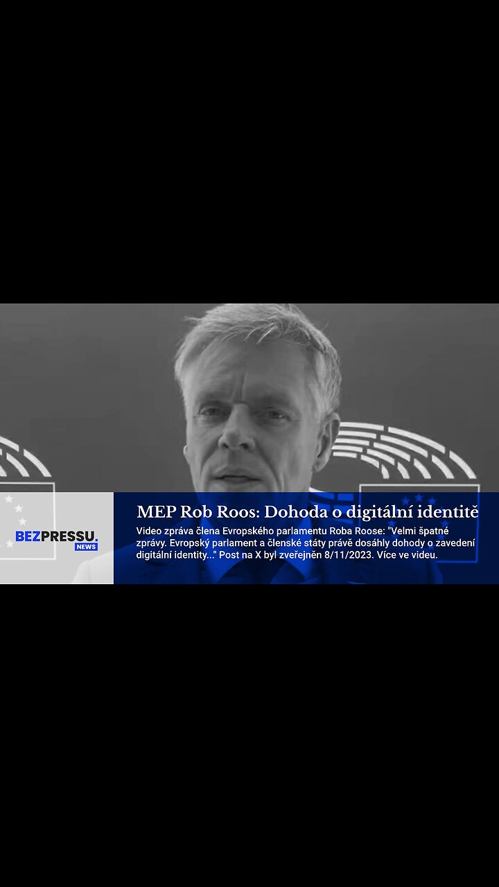 MEP Rob Roos: Dohoda o digitální identitě