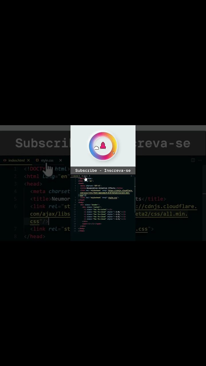CSS - STYLES - ROCKET - HTML AND CSS #shorts