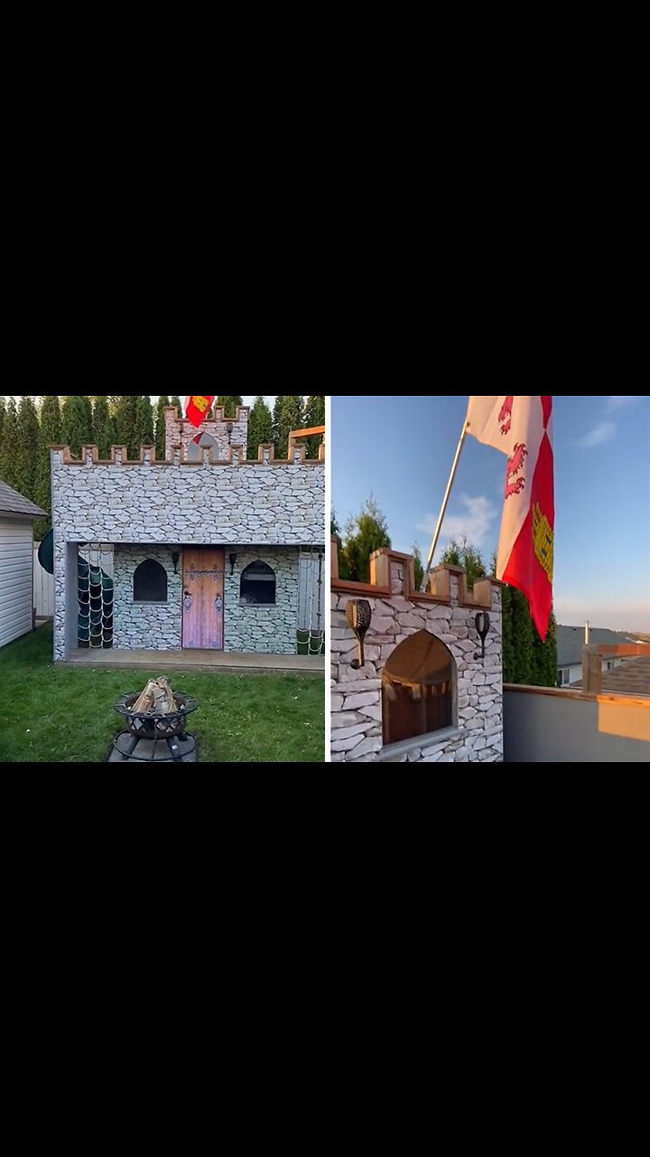 Dad Builds Incredibly Impressive Castle For His Kids