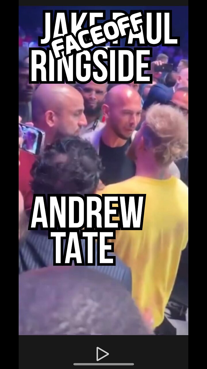 Andrew Tate Ringside face off with Jake Paul