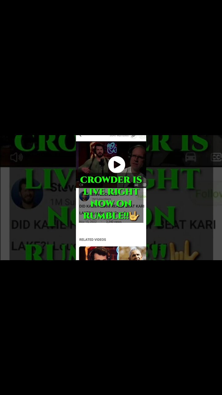 LOUDER WITH CROWDER - Steven Crowder is LIVE ON RUMBLE. Right Now. 🤟 ️💯 ...