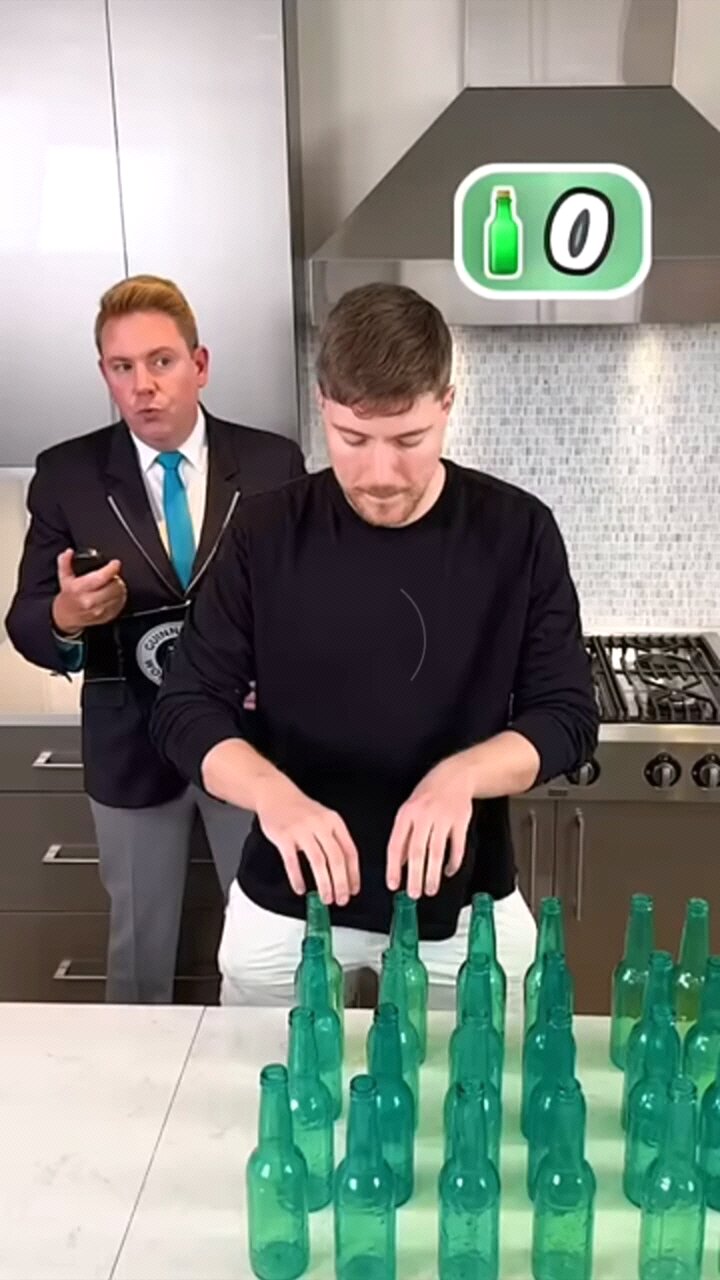 Bottle Head Smashing World Record / mr beast / #mrbeast #mrbeastshorts ...