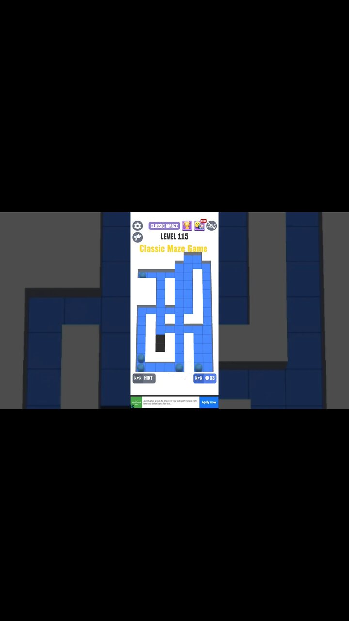 Classic Maze Game Level 115. #shorts