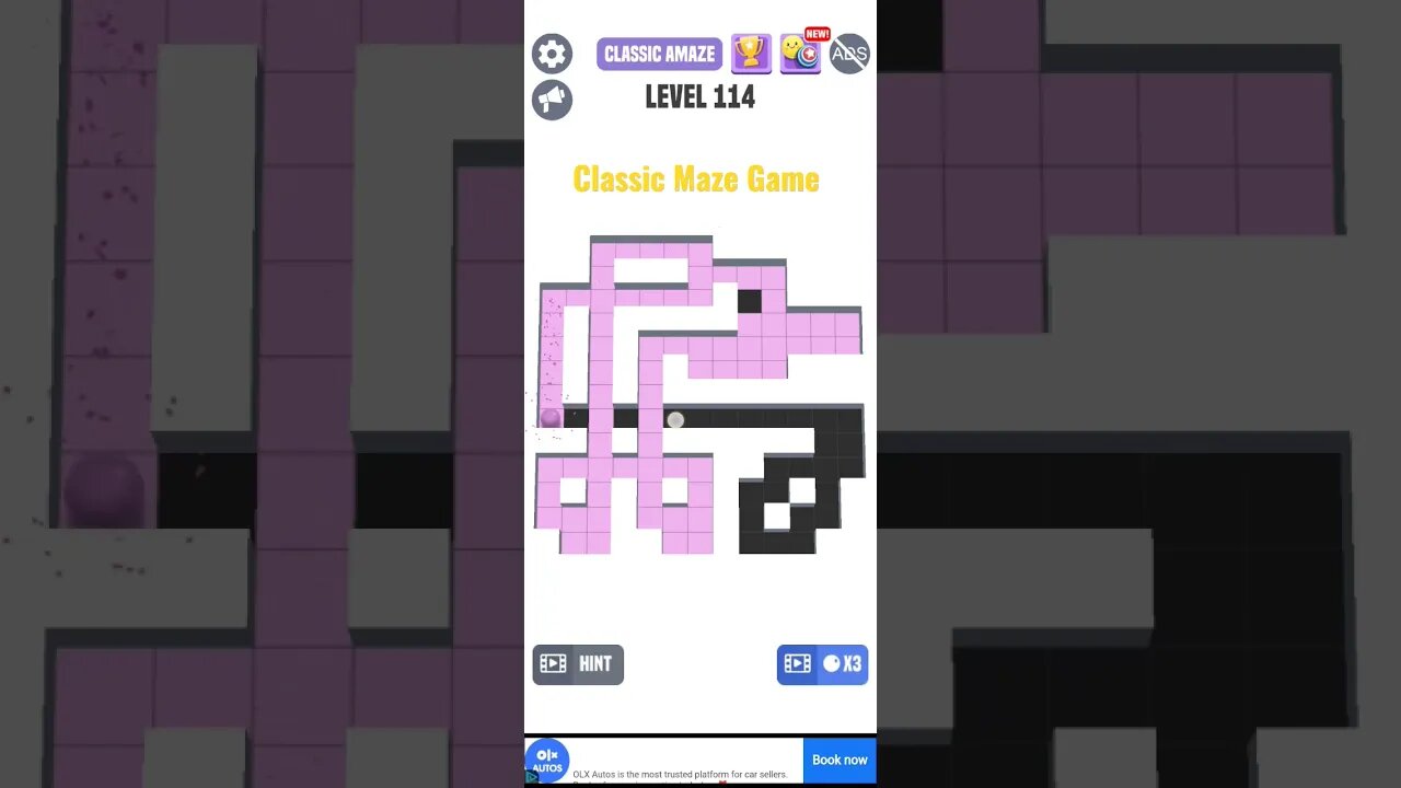 Classic Maze Game Level 114.#shorts