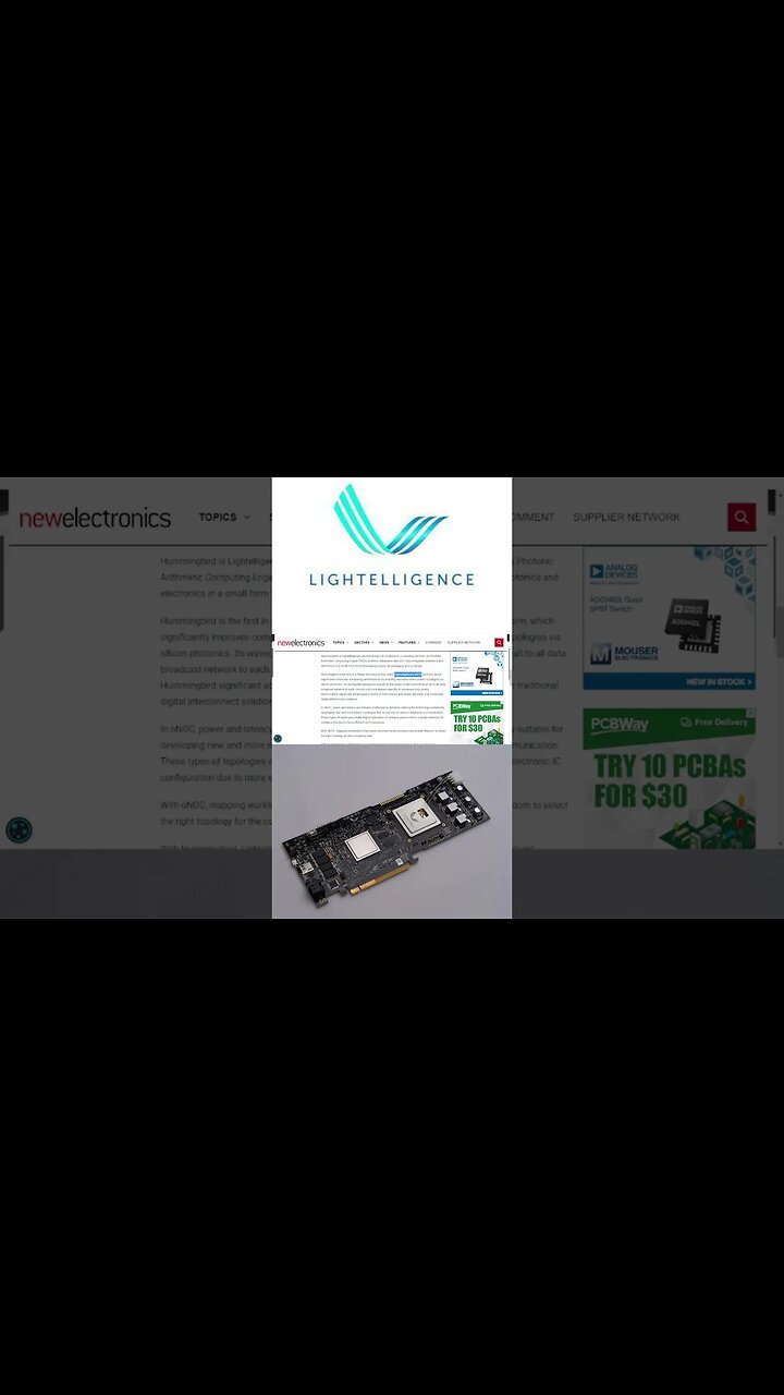 Lightelligence Optical Network on Chip oNOC processor