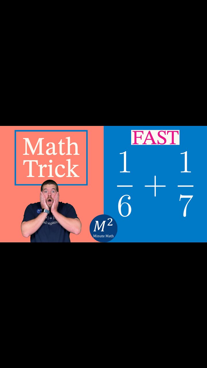Adding Fractions Math Trick | Minute Math Tricks #shorts