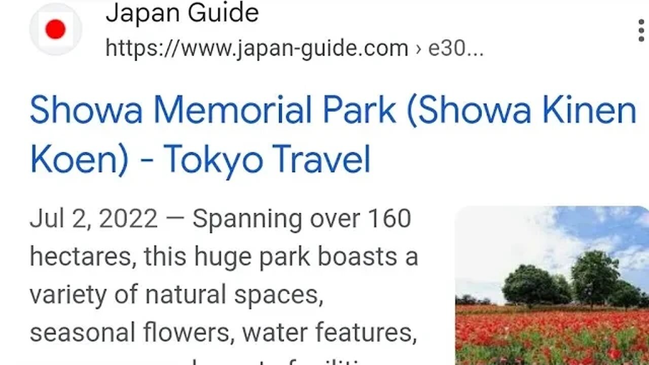 Showa Memorial Park (Showa Kinen Koen) - Tokyo Travel