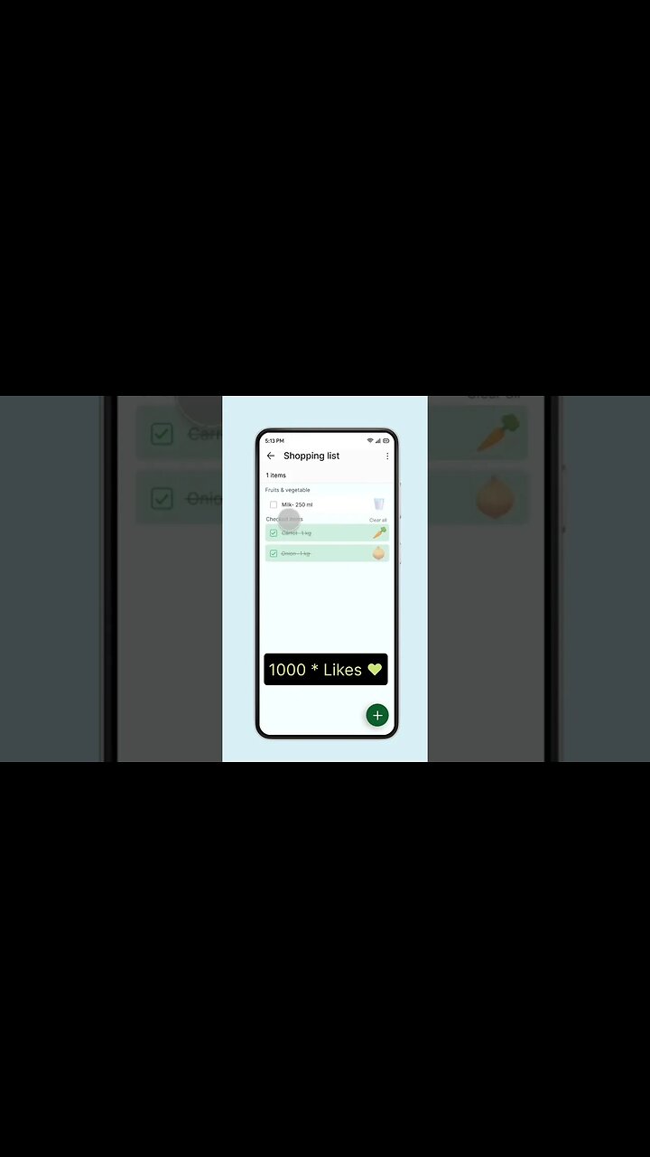 Shopping List Animation 🥕🧅🥛 #shortfeed #shorts #status