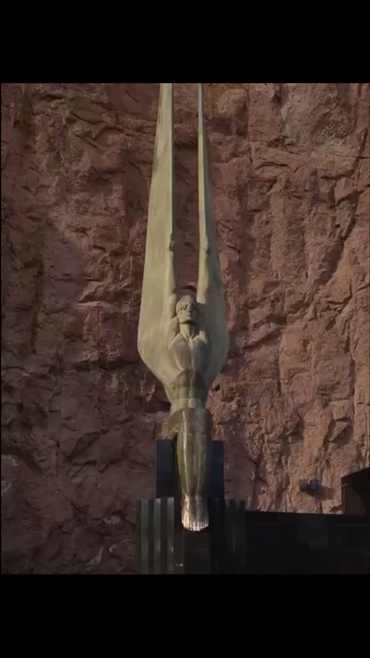 REAL MEANING OF GIANT ANGEL STATUES🪐🪽🕋🪽💦🐉AT HOOVER DAM COLORADO RIVER🪐🕋🌊🦅💫