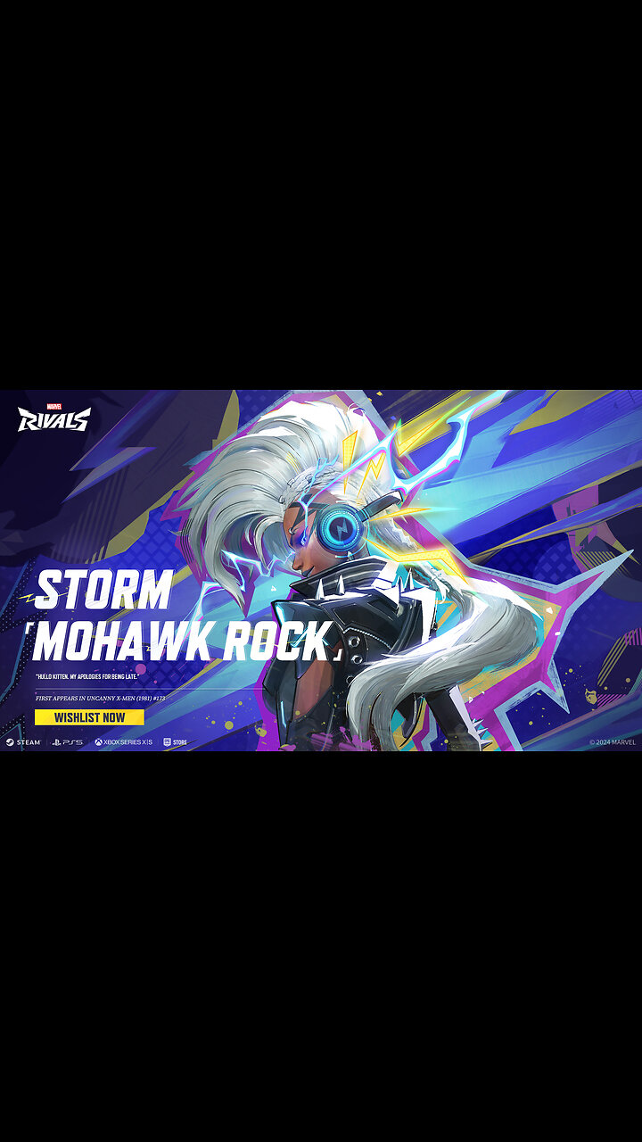Storm's New 'Mohawk Rock' Skin in Marvel Rivals