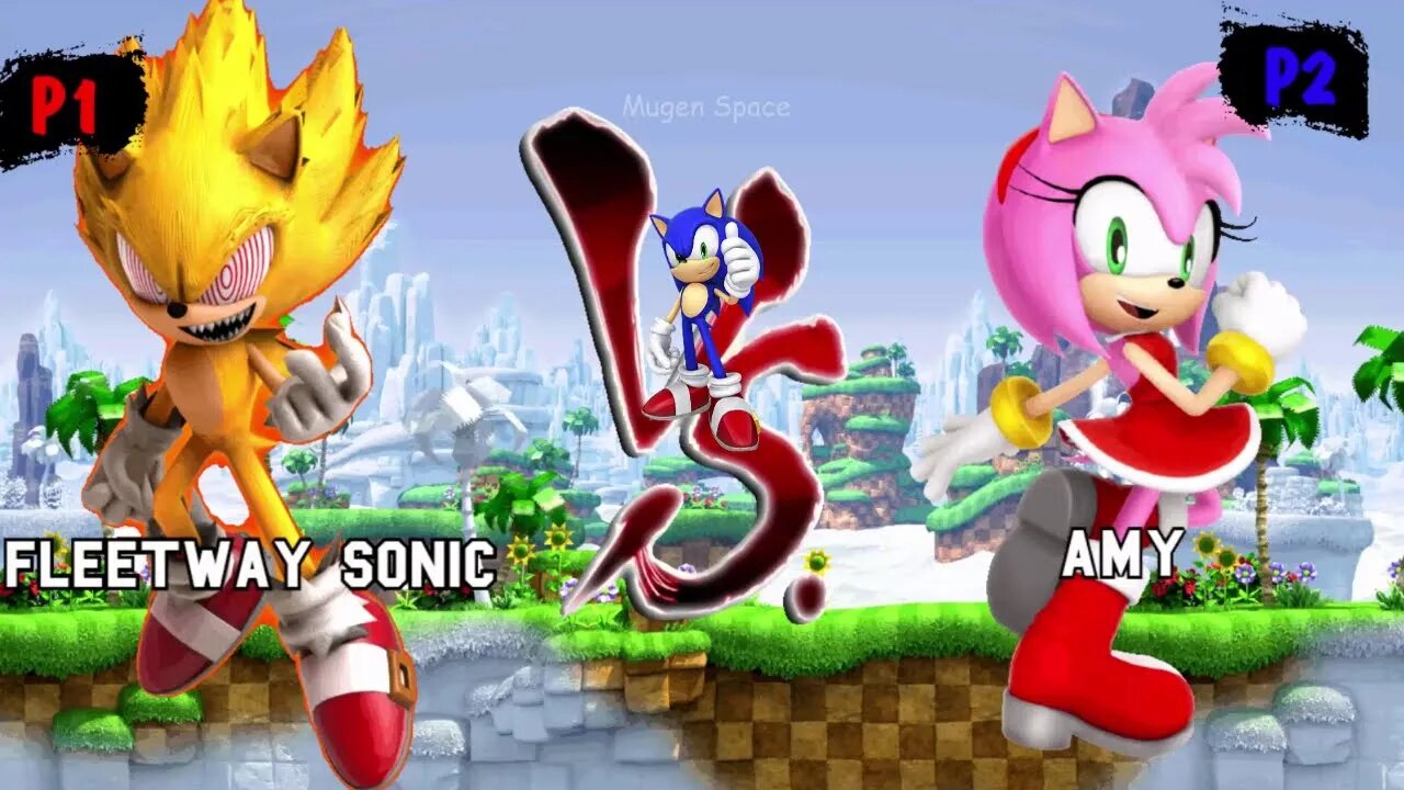 Fleetway Sonic VS Amy Rose I Sonic Mugen