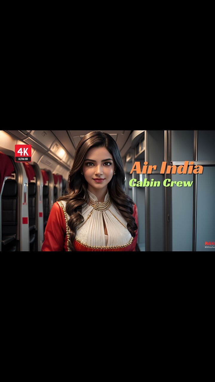 4k Ai Lookbook Girl Air India | cabin crew dress #ailookbookgirl #aibeauty